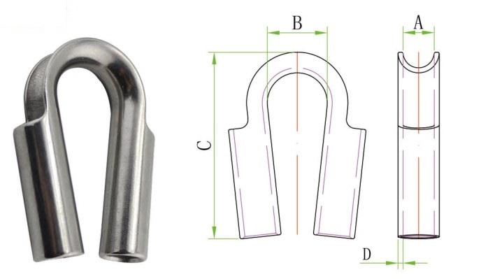Tube Type Thimble - Buy thimble, wire rope thimble, stainless steel ...